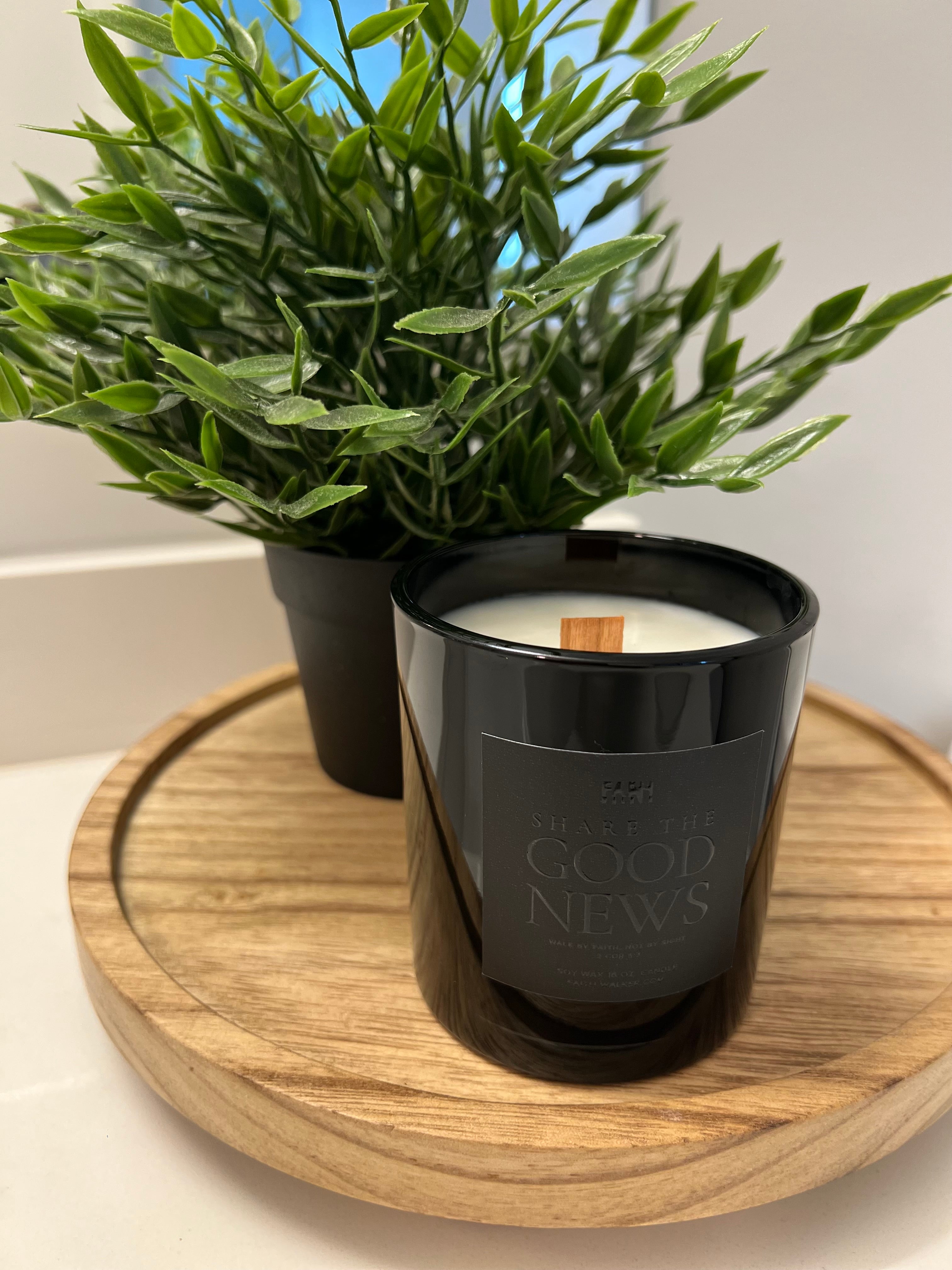 Share The Good News Candle – Faith Walker